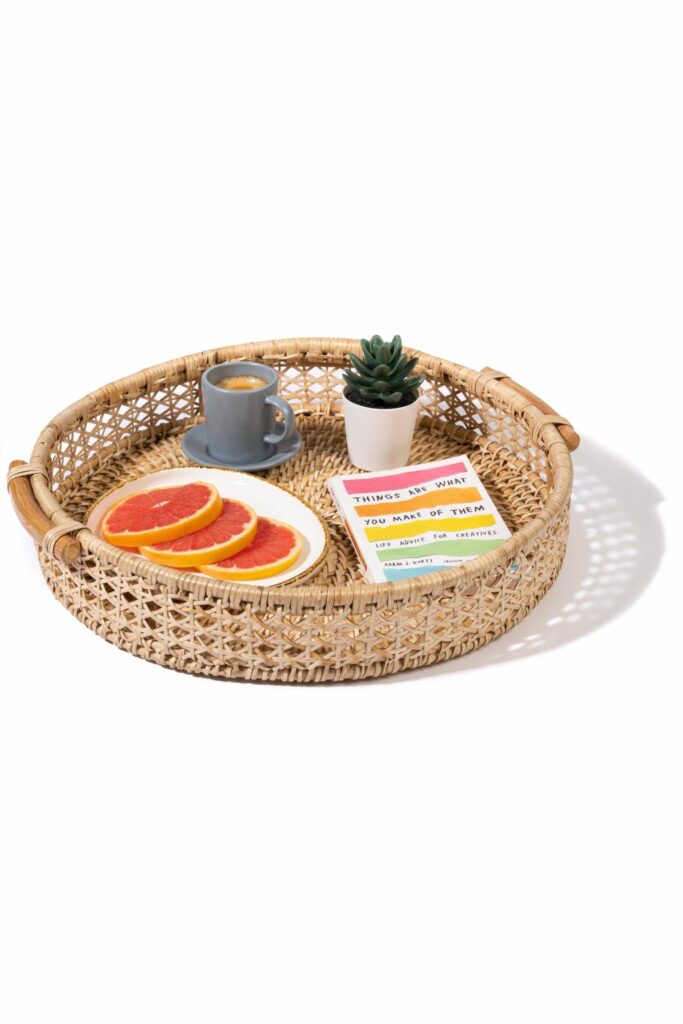 1449 - Cane Tray - Serving Tray and Platter - Center Table Tray - Cane ...