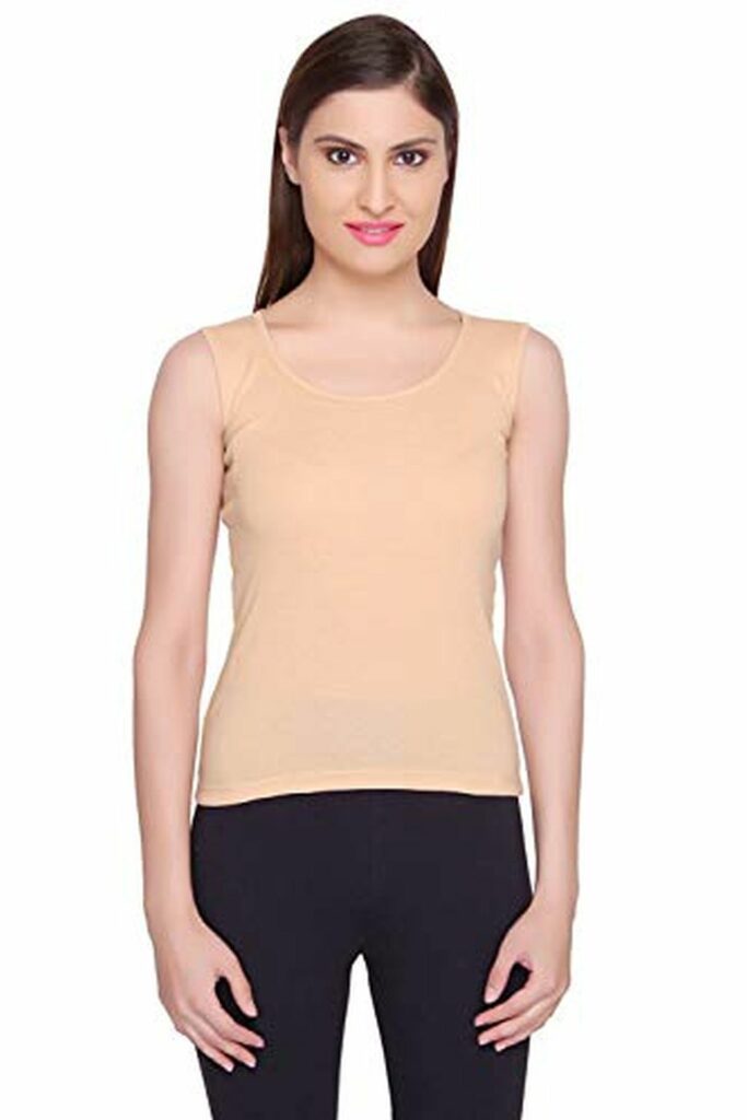 119 - Skin Color Camisole for Women - Waist Length Slips - Soft Cotton ...
